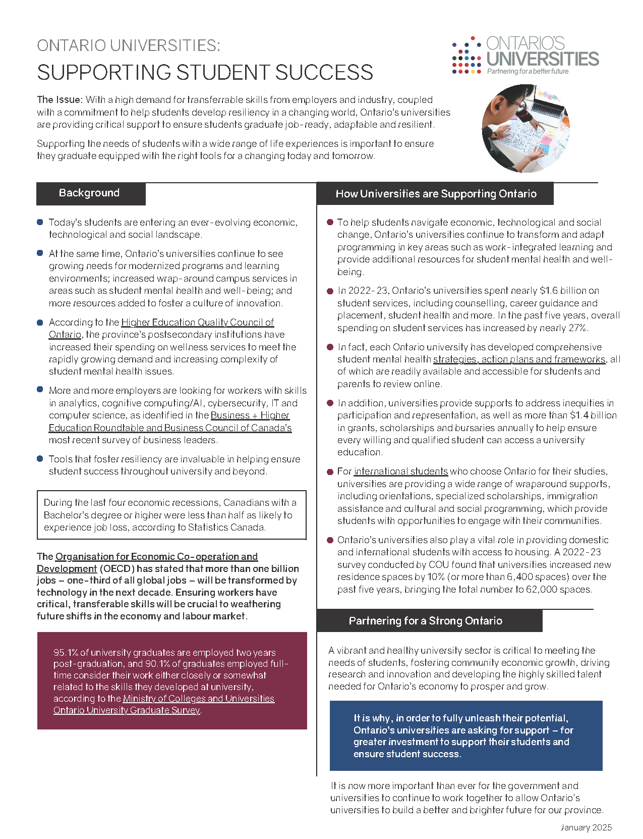 Supporting Students - Ontario's Universities