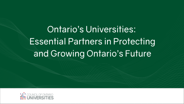 Ontario’s Universities: Essential Partners in Protecting and Growing ...